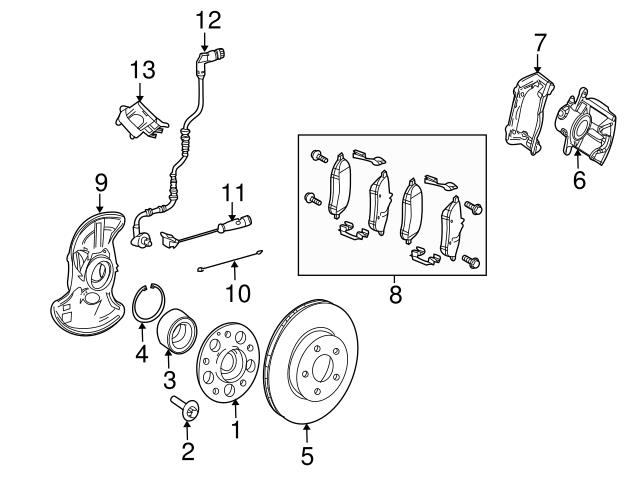 Genuine Mercedes 2044212781 Brake Caliper; Front Left - Mercedes ...