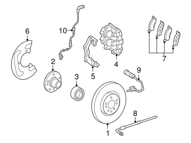 Genuine Mercedes 204421418180 Brake Caliper; Front Left - Mercedes ...
