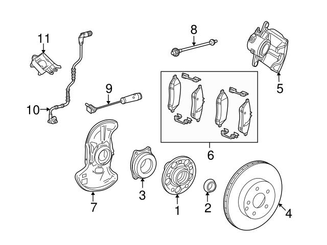 Genuine Mercedes 2044214511 Brake Caliper; Front Left - Mercedes