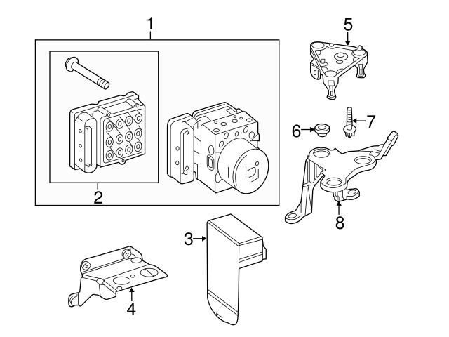 Genuine Mercedes 2044300110 ABS Control Module Bracket; Lower ...