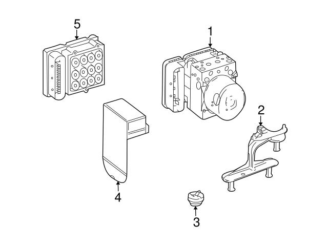 Genuine Mercedes 2044310240 ABS Hydraulic Pump Bracket - Mercedes