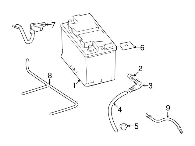 Genuine Mercedes 2044403940 Battery Cable Harness - Mercedes
