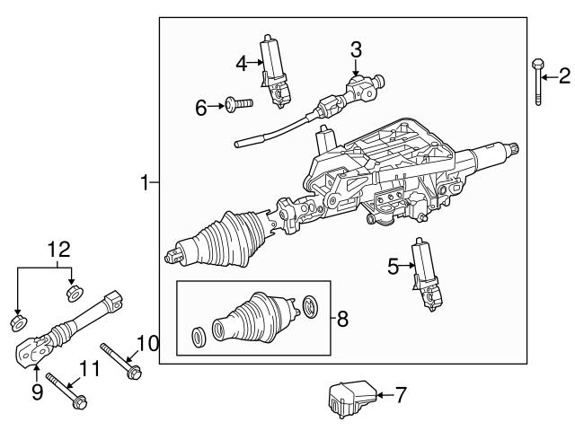 Genuine Mercedes 2044620278 Steering Shaft Universal Joint; Lower ...