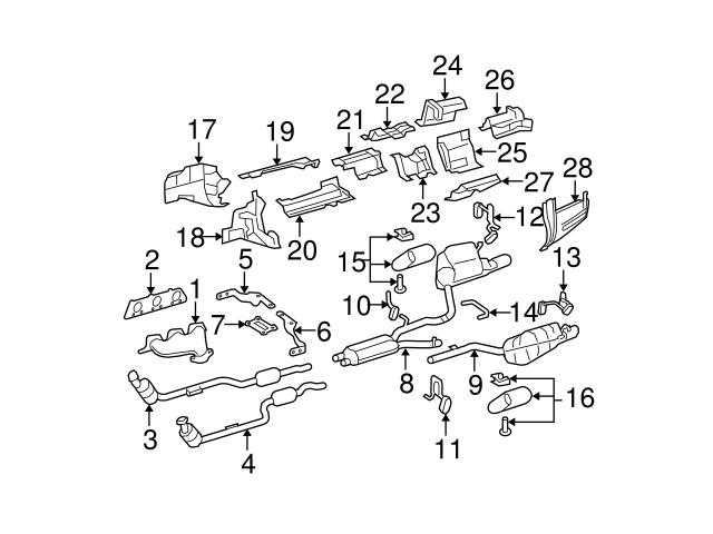 Genuine Mercedes 2044901037 Exhaust System Hanger; Left - Mercedes