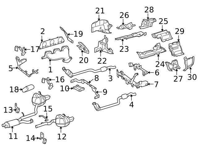 Genuine Mercedes 2044901337 Muffler Bracket; Rear Left - Mercedes