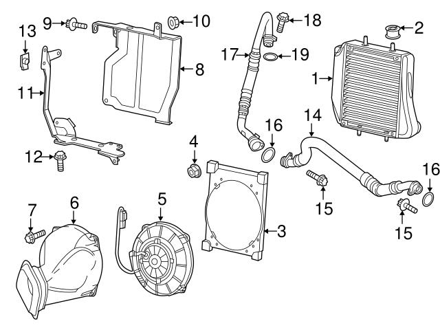 Genuine Mercedes 2045000331 Engine Oil Cooler Bracket - Mercedes