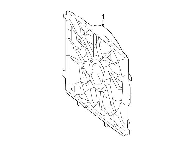 Genuine Mercedes 2045000393 Engine Cooling Fan Assembly - Mercedes