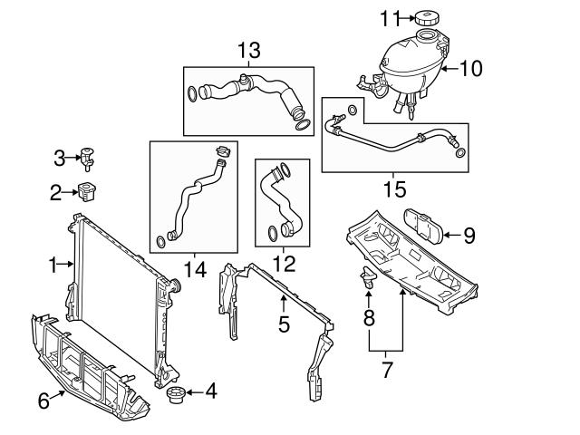 Genuine Mercedes 2045050188 Radiator Support Access Cover Cap; Left ...