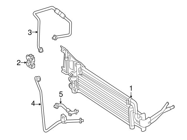 Genuine Mercedes 2045280924 Auto Trans Oil Cooler Tube; Upper - Mercedes