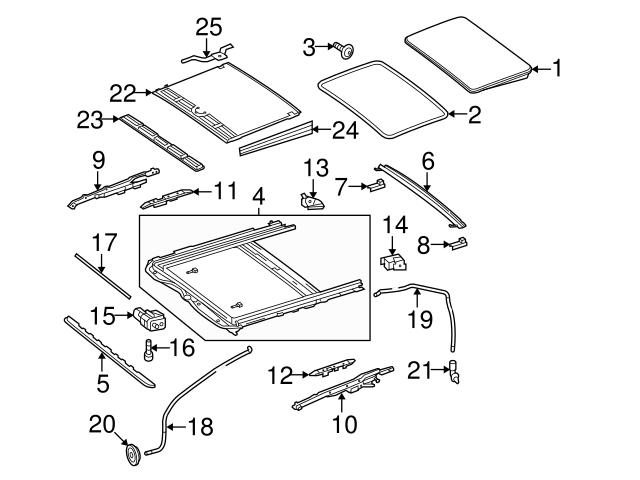 Genuine Mercedes 2045400013 Sunroof Wiring Harness - Mercedes