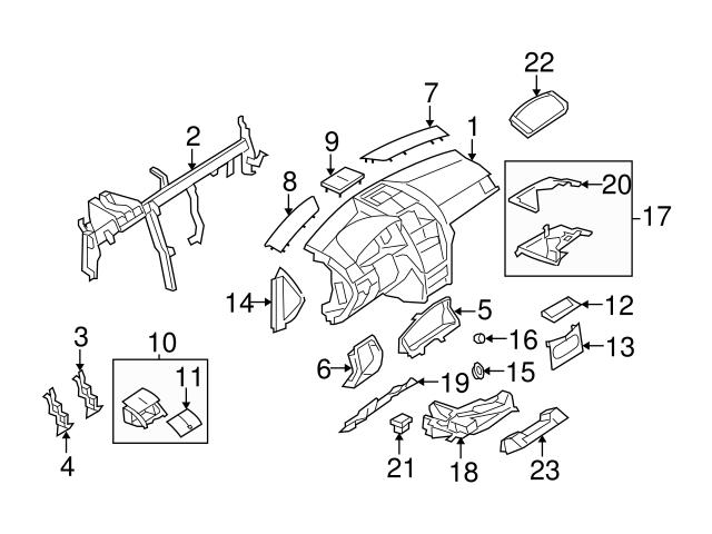 Genuine Mercedes 20468001789051 Instrument Panel Side Cover; Left ...