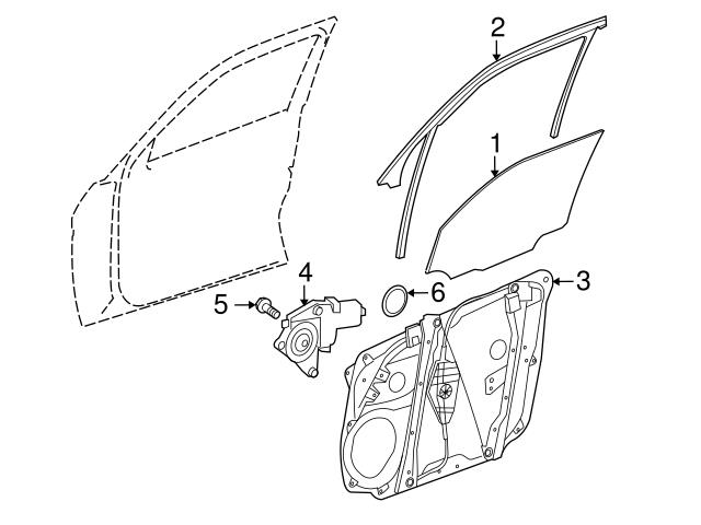 Genuine Mercedes 204720197964 Window Regulator; Front Left - Mercedes ...