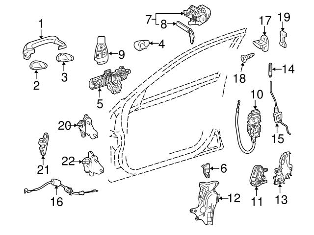 Genuine Mercedes 2047230111 Door Lock Striker Pin; Rear Left/Right ...