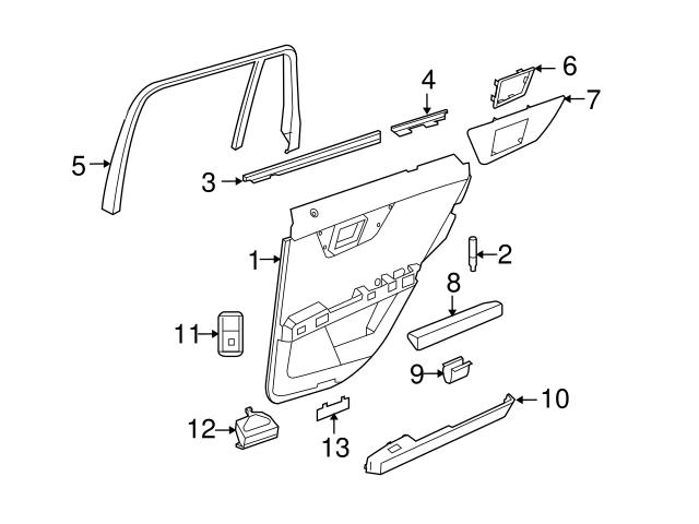 Genuine Mercedes 20490554029107 Power Window Switch; Left - Mercedes ...