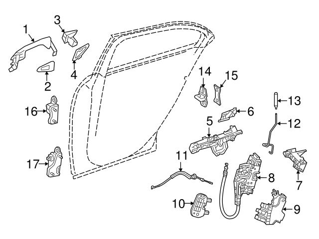 Genuine Mercedes 2047302935 Door Lock Actuator Motor; Rear Left ...