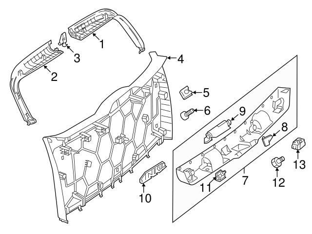 Genuine Mercedes 20474316729051 Liftgate Latch Handle; Rear Right ...
