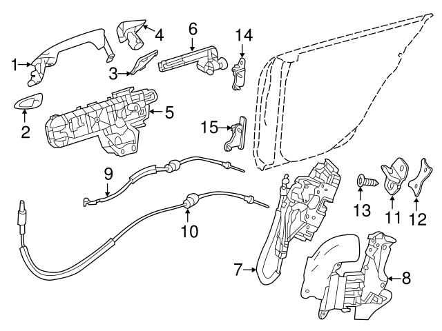 Genuine Mercedes 20476002709197 Door Handle, Exterior; Right - Mercedes ...
