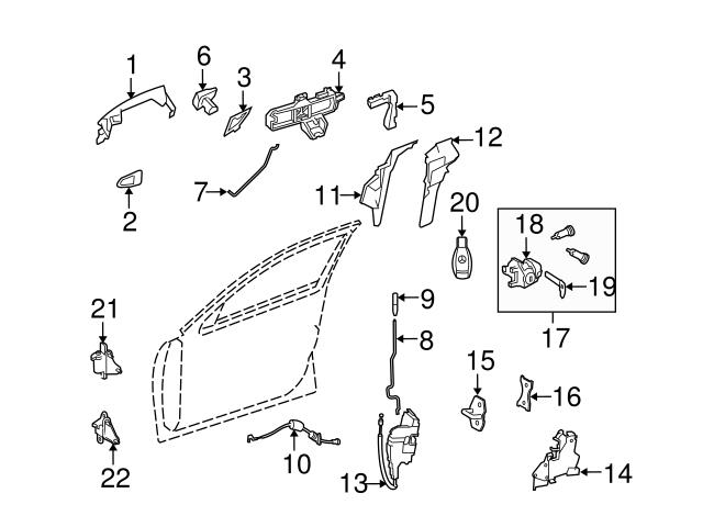 Genuine Mercedes 2047602434 Exterior Door Handle Base; Right, Front ...