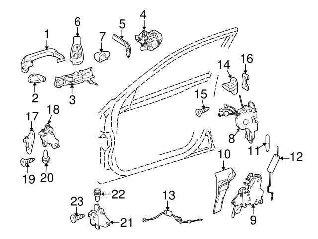 Genuine Mercedes 2047660805 Exterior Door Handle Pad; Rear Right - Mercedes