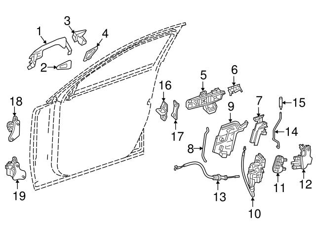 Genuine Mercedes 20476619259999 Exterior Door Handle Cover; Front Left ...