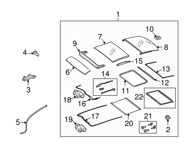 Genuine Mercedes 2047820147 Sunroof Guide Jaw - Mercedes