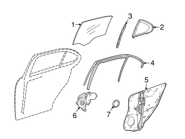 Genuine Mercedes 2129066702 Power Window Motor; Front Right - Mercedes ...