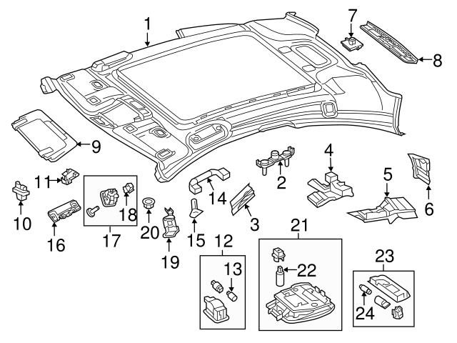 Genuine Mercedes 2048204801 Dome Light; Rear - Mercedes