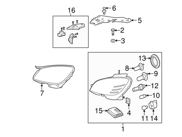 Genuine Mercedes 204820995980 Headlight Assembly; Front Left - Mercedes ...