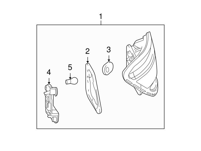 Genuine Mercedes 204826009164 Tail Light Housing Seal; Left, Right ...