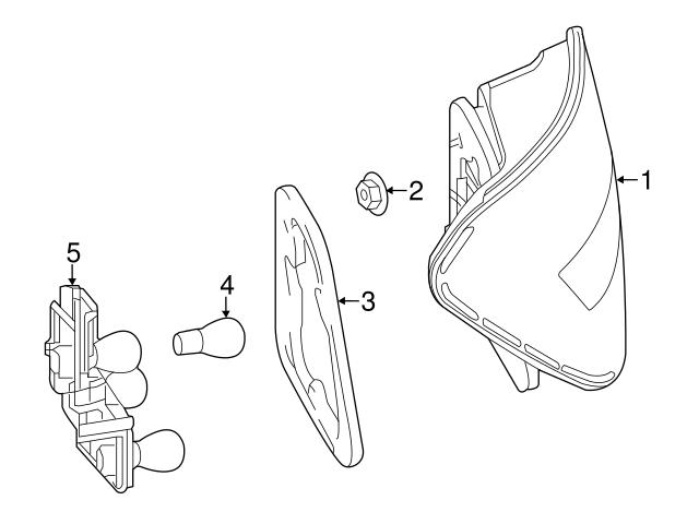 Genuine Mercedes 204826019164 Tail Light Housing Seal; Left, Right ...