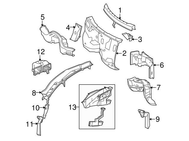 Genuine Mercedes 2048300544 Cabin Air Intake Duct; Lower - Mercedes
