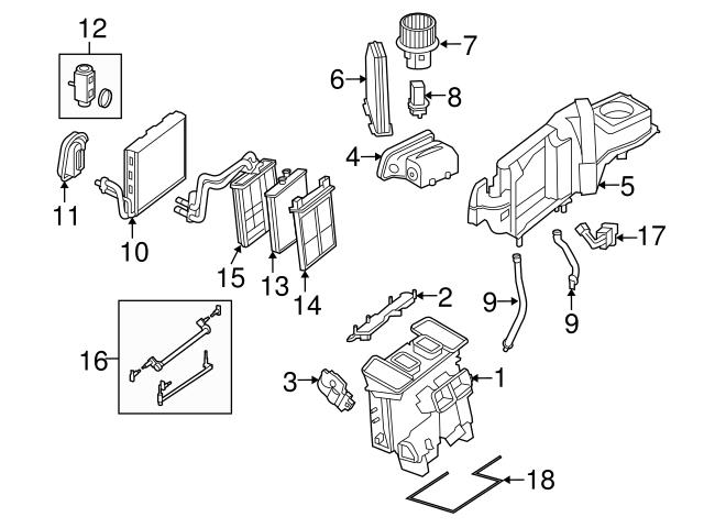 Genuine Mercedes 2048320000 A/C Evaporator Drain; Front Left - Mercedes