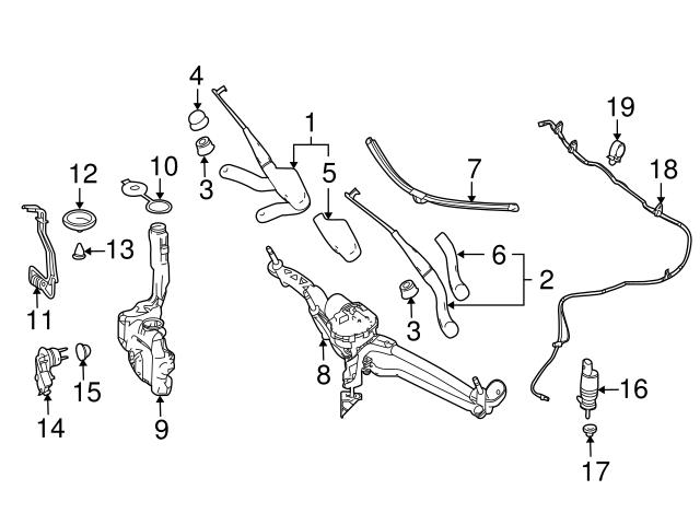 Genuine Mercedes 2048320241 Windshield Wiper Arm Cover; Front Left ...