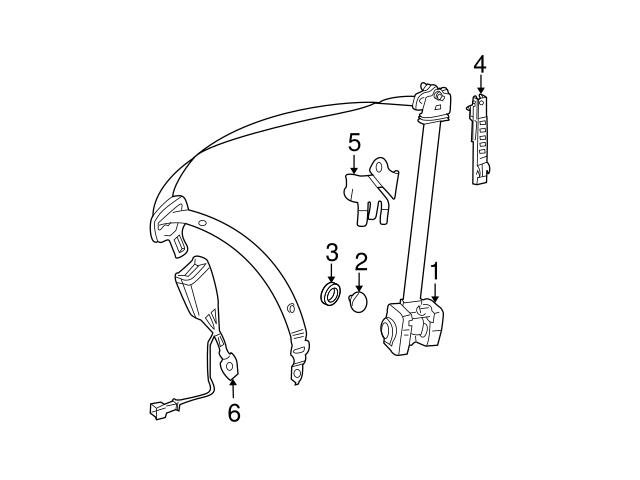 Genuine Mercedes 2048600169 Seat Belt Receptacle; Front Left - Mercedes