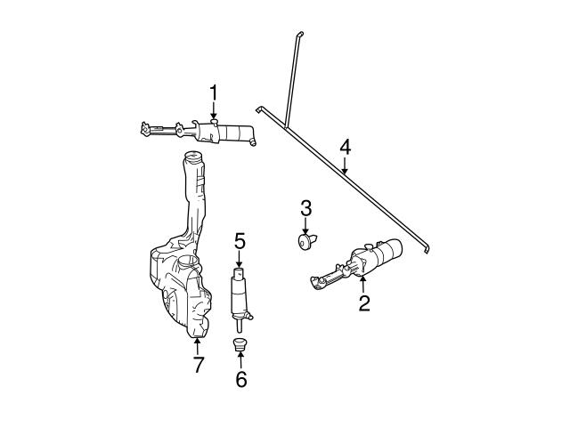 Genuine Mercedes 2048602592 Headlight Washer Hose Connector; Front ...