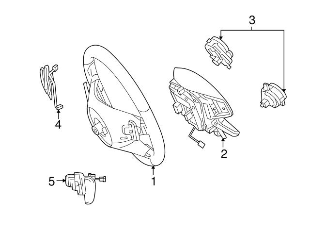 Genuine Mercedes 20487013797381 Steering Wheel Radio Controls ...