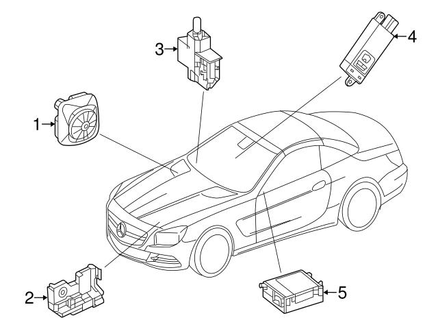 Genuine Mercedes 2048704458 Hood Ajar Indicator Switch; Right - Mercedes