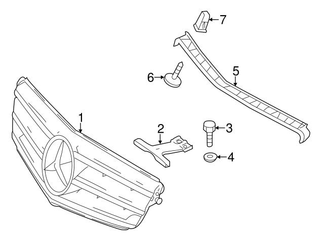Genuine Mercedes 2048801083 Grille; DELNNA