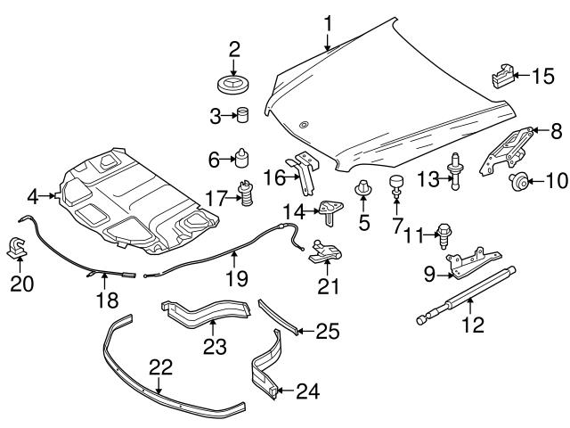 Genuine Mercedes 2048801128 Hood Hinge Bracket; Left - Mercedes