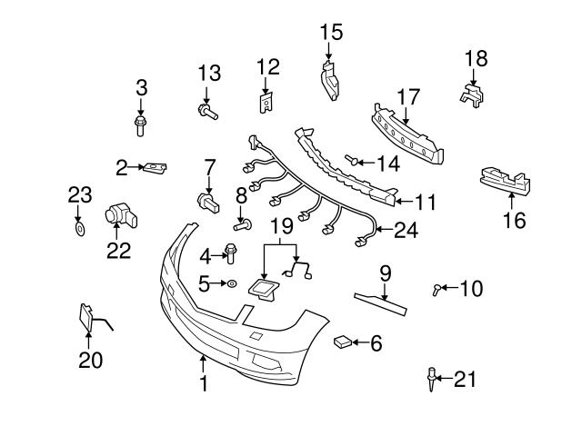 Genuine Mercedes 2048810506 Bumper Cover Bracket; Front Left Upper ...