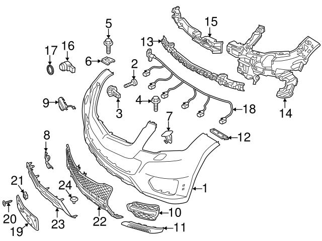Genuine Mercedes 2048852022 Grille Molding; Front - Mercedes