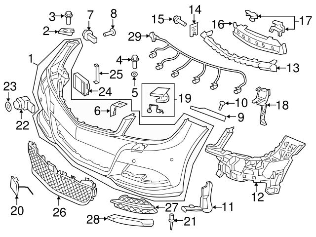 Genuine Mercedes 2048852114 Bumper Energy Absorber Bracket - Mercedes