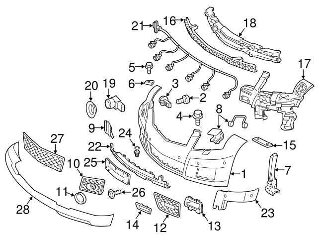 Genuine Mercedes 2048854023 Fog Light Trim; Front Left - Mercedes
