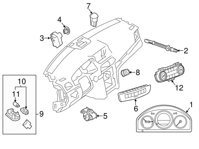 Genuine Mercedes 204900771580 HVAC Temperature Control Panel - Mercedes ...