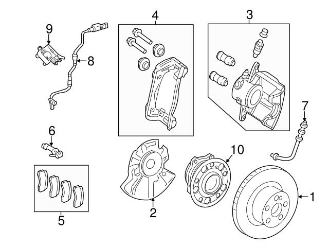 Genuine Mercedes 2049053005 ABS Wheel Speed Sensor; Front Left/Right ...