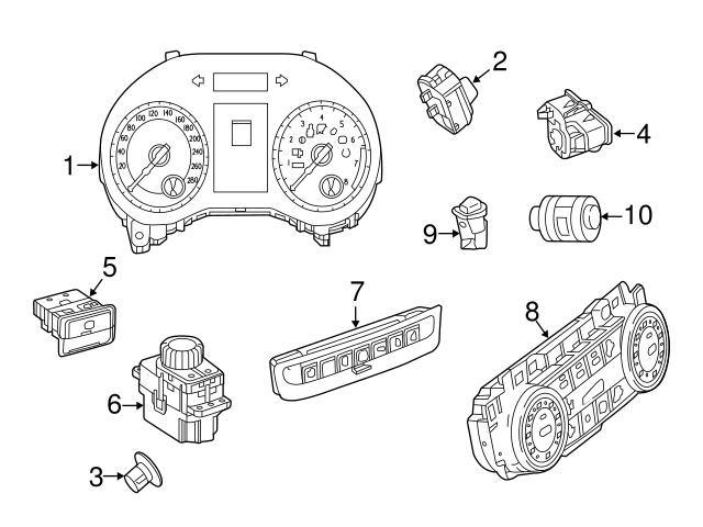 Genuine Mercedes 2049057501 Ambient Light Sensor; Upper - Mercedes
