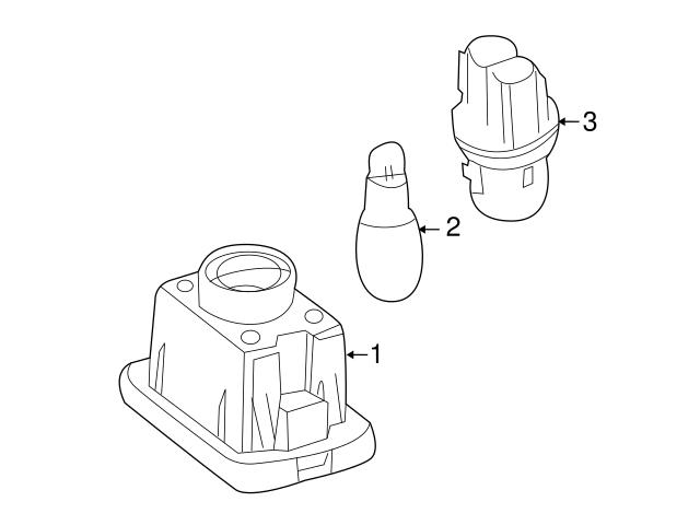 Genuine Mercedes 2049060046 License Lamp Assembly - Mercedes ...