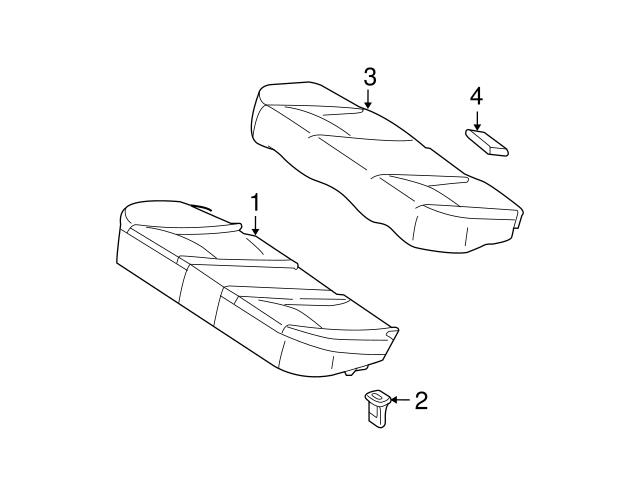 Genuine Mercedes 2049200050 Seat Cushion Pad; Rear - Mercedes