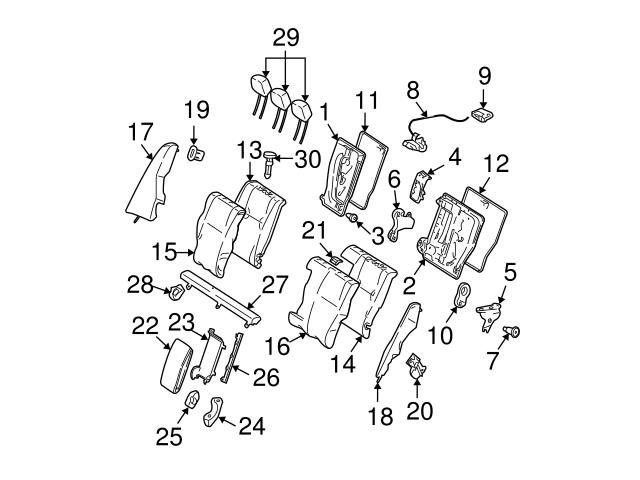 Genuine Mercedes 2049230214 Seat Cushion Bracket; Left Upper, Right ...