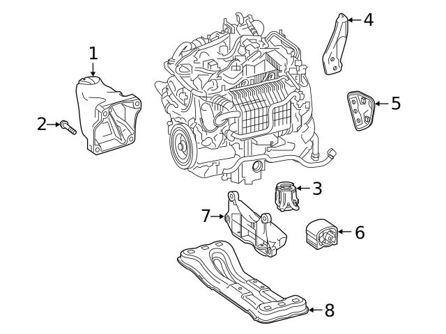 Genuine Mercedes 2052405300 Auto Trans Mount - Mercedes